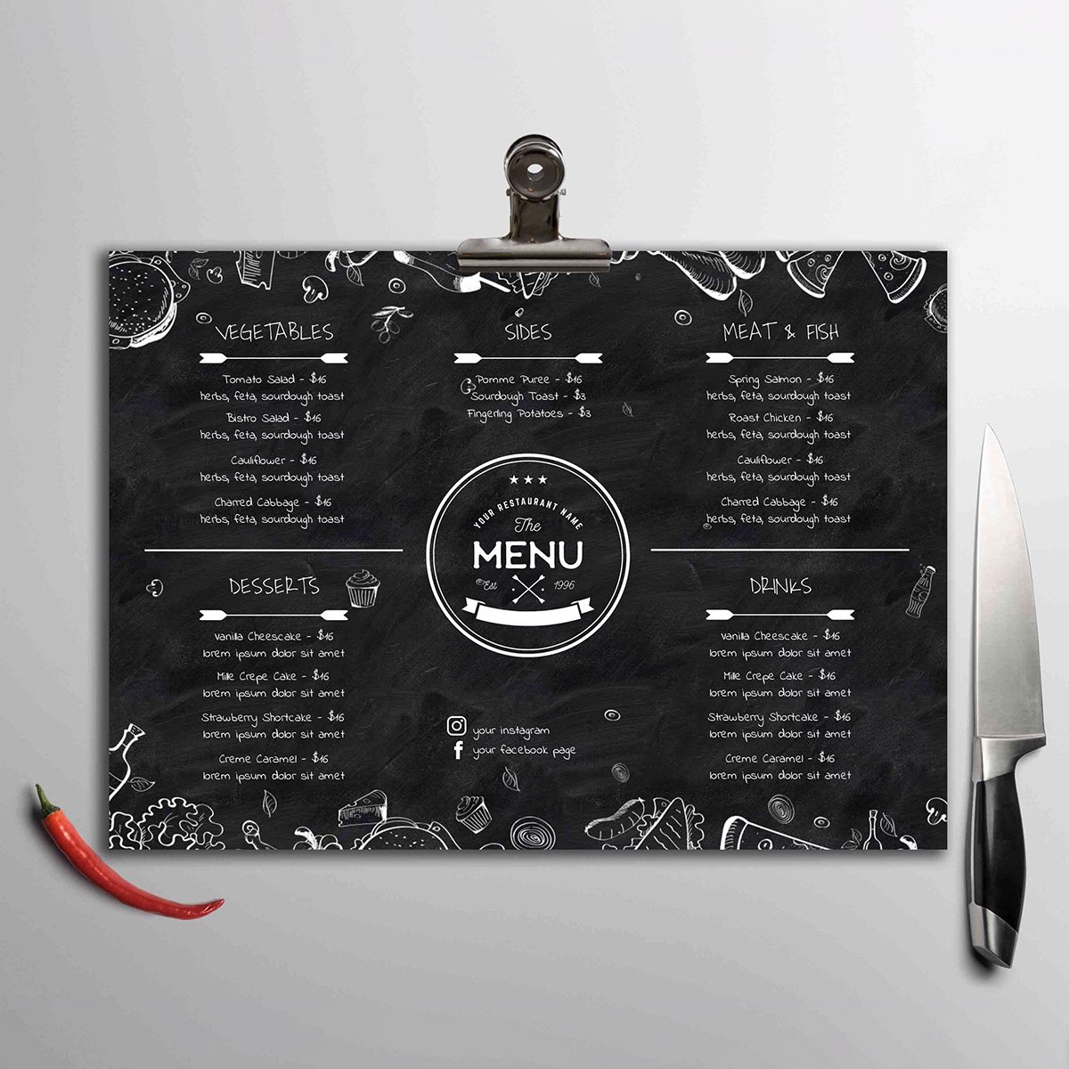 Chalkboard-Style Menus – Unique Touch for Your Cafe | UPL