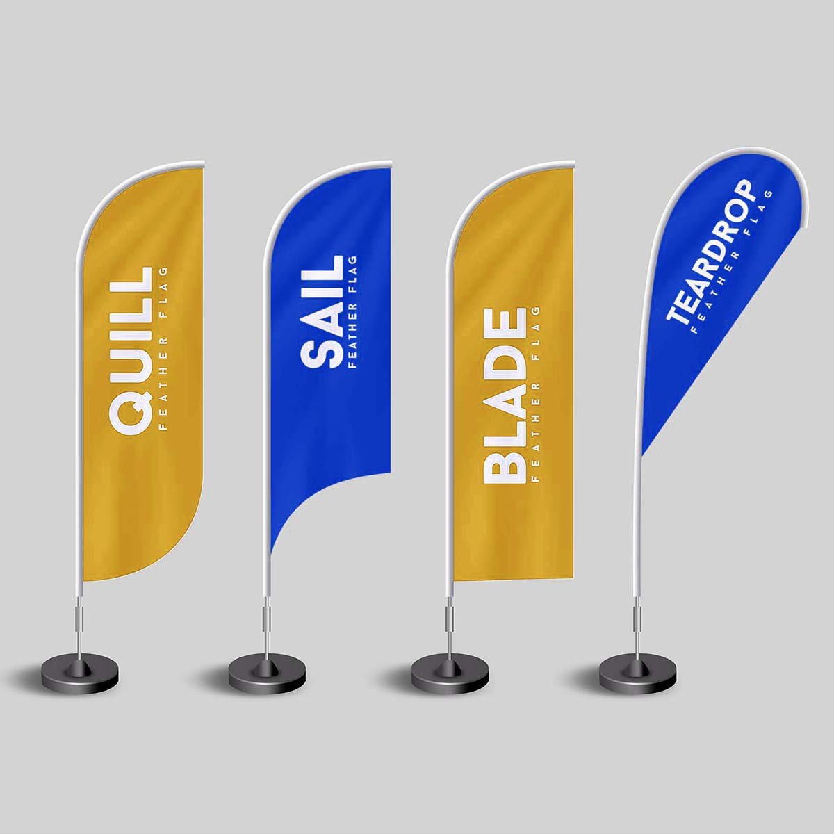 Teardrop & Feather Flags – Bold Outdoor Event Branding | UPL