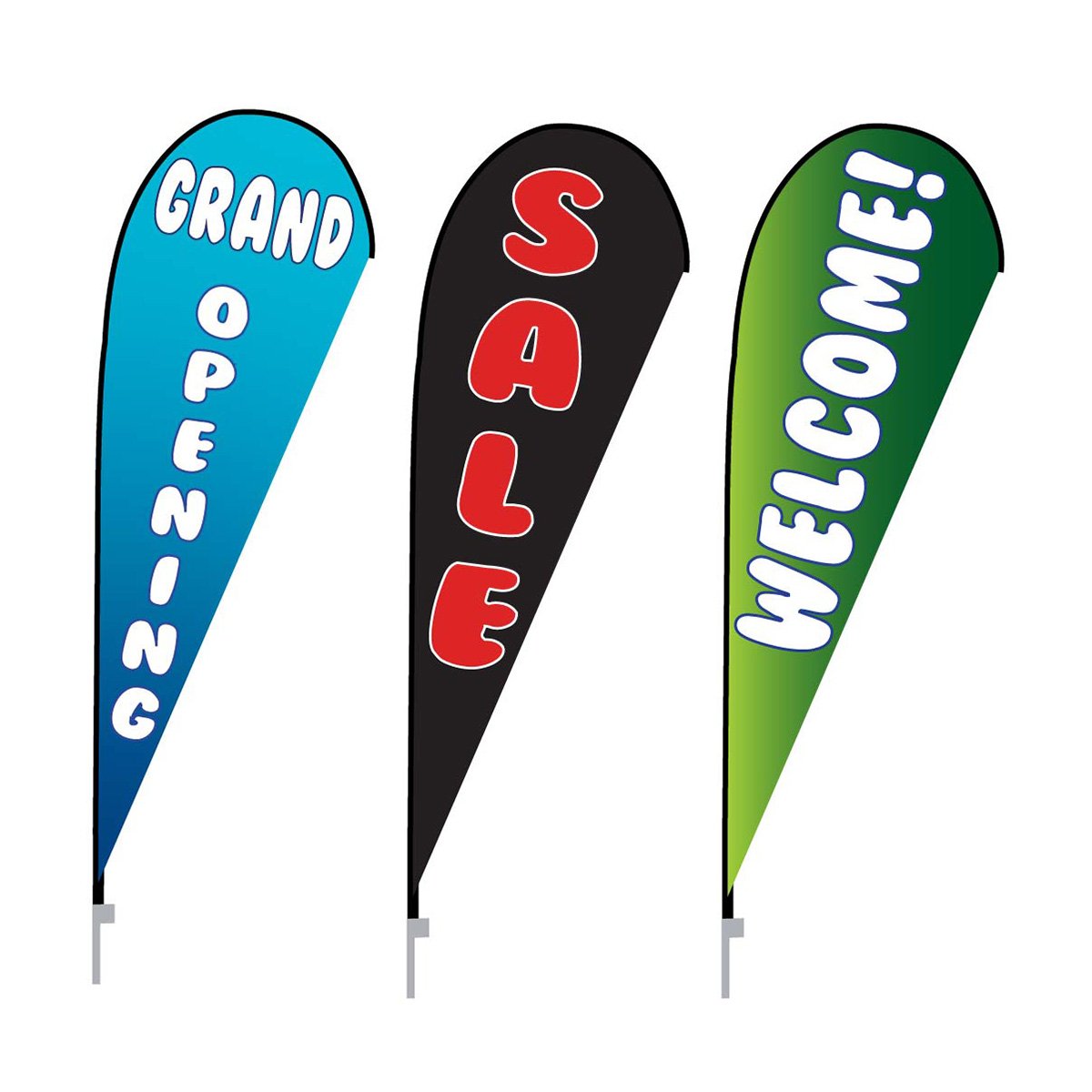 Teardrop & Feather Flags – Bold Outdoor Event Branding | UPL